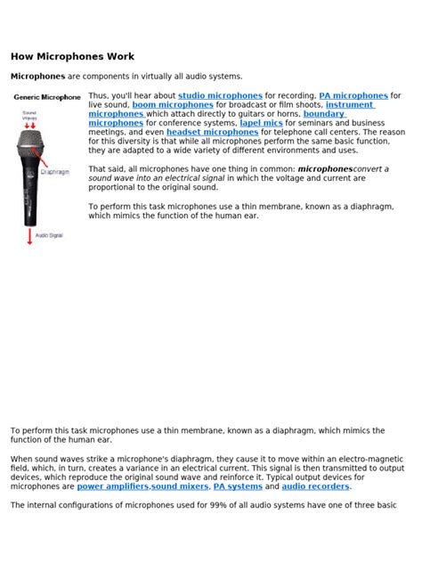 Image result for How Microphone Works