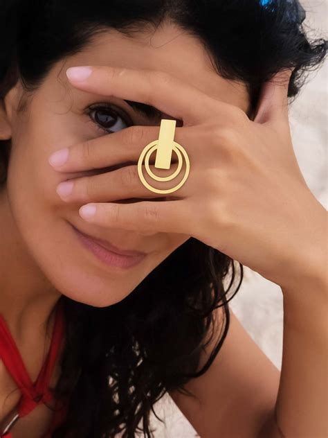 RUBY Gold Ring by Monad Design