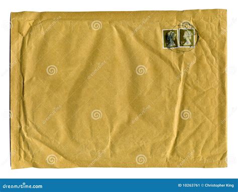 Large Brown Envelope With First Class Stamps Editorial Photo ...