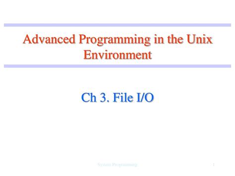 Image result for Advanced Programming in the Unix Environment