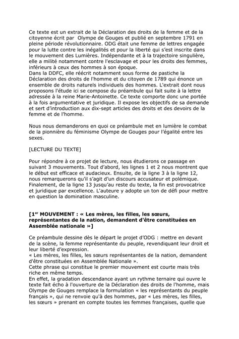 Image result for Pr2ambule Olympe De Gouges