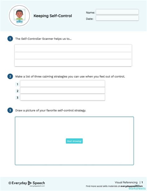 Image result for Practicing Self-Control Worksheet