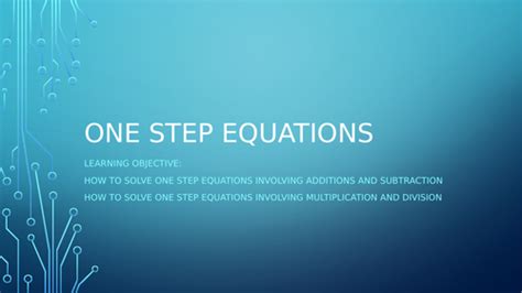 Image result for Introduction One Step Equation