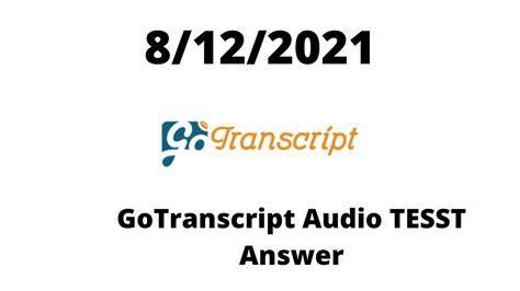 Image result for Gotranscript Answer Key