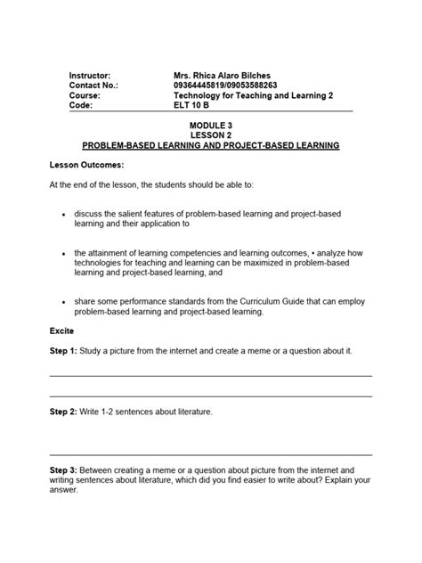 Image result for TTL2 Project-Based Learning