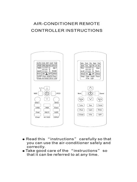 Image result for AC Remote Control Manual
