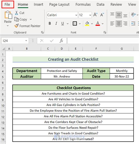 Image result for Store Audit Checklist Excel