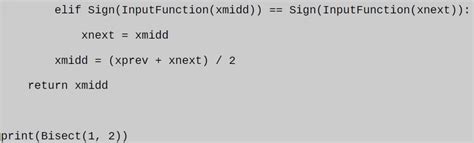 Image result for Python Code for Bisection Method