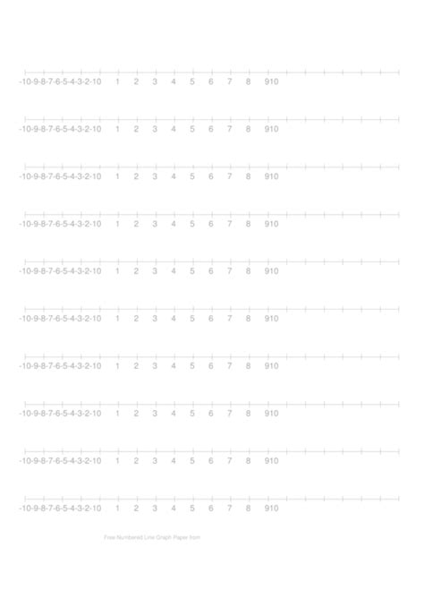 Numbered Line Graph Paper Template printable pdf download