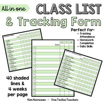 Image result for Class Tracking Form