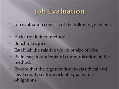 Image result for Point Method Job Evaluation Sample