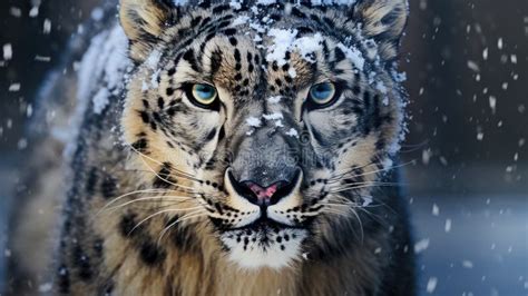 Image result for Snow Leopard Front View