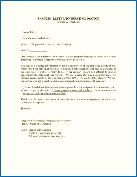 Image result for Return to Work Letter Format