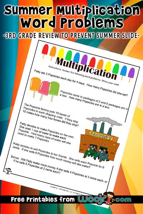 Image result for 3rd Grade Math Multiplication Worksheets Word Problems