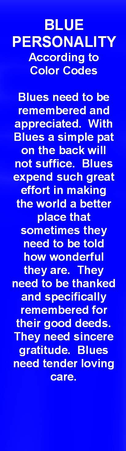 Image result for Blue Color Code Personality Traits