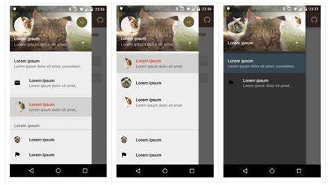Image result for Android Drawer Menu