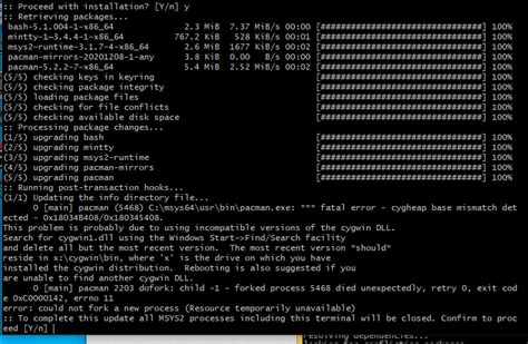 Image result for Error Msys2 Database