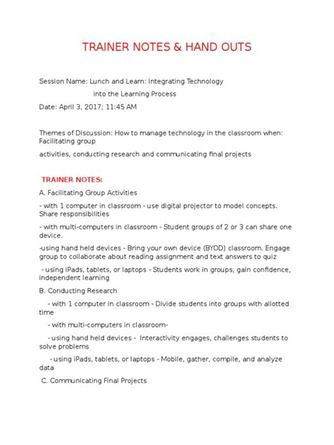 Image result for Trainer Notes