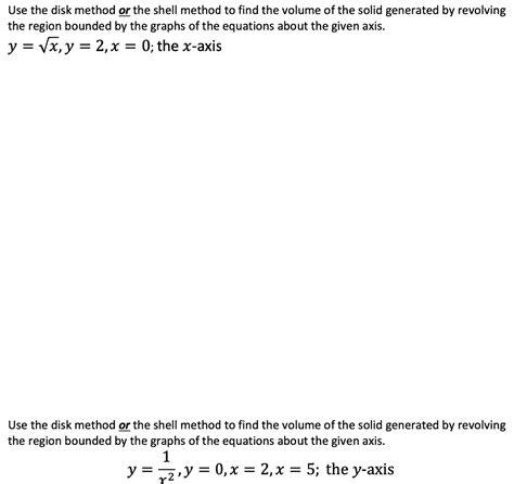 Image result for Volume Using Disk and Shell Method
