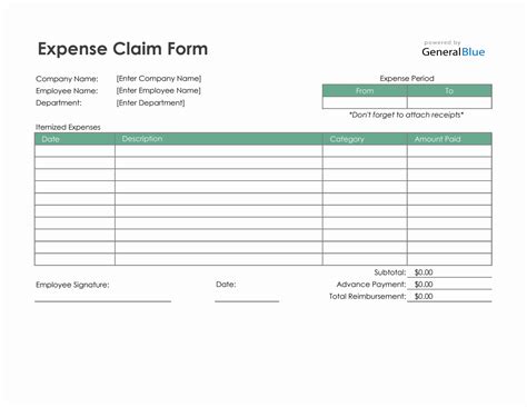 Image result for Expense Claim Form