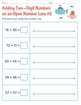 Image result for Adding Two Digit Numbers On a Number Line