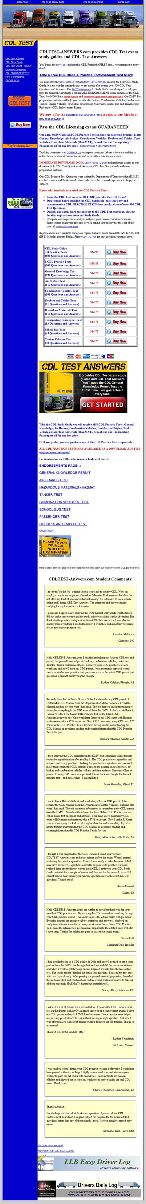 Image result for Printable CDL Practice Test