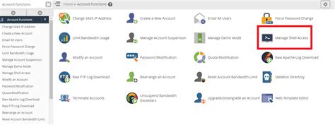 Image result for cPanel Shell Access