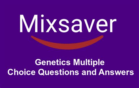 Image result for Genetics Multiple Choice Questions