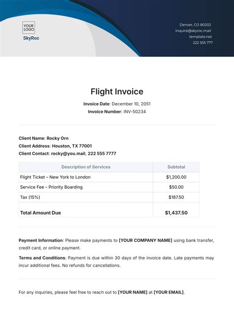 Image result for Contract Flying Invoice