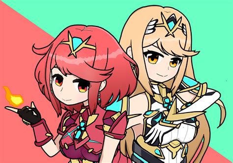 Image result for Pyra X Mythra deviantART