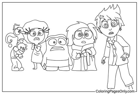 Image result for Inside Out 2 Coloring Sheets