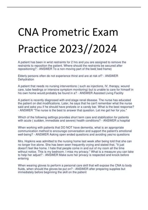 Image result for Prometric CNA Written Exam Practice Test