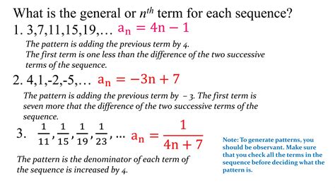 Image result for Arithmetic Sequence Generating Pattern