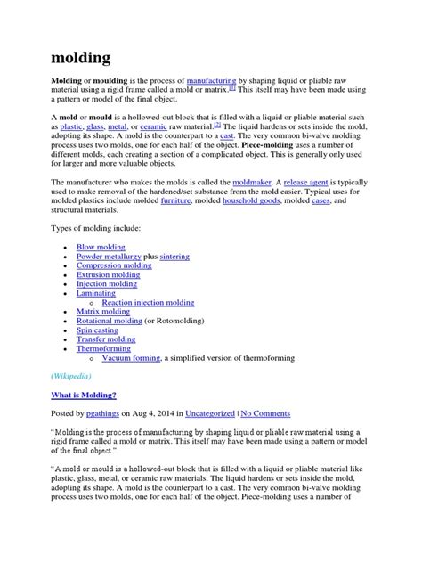 Image result for Molding Process