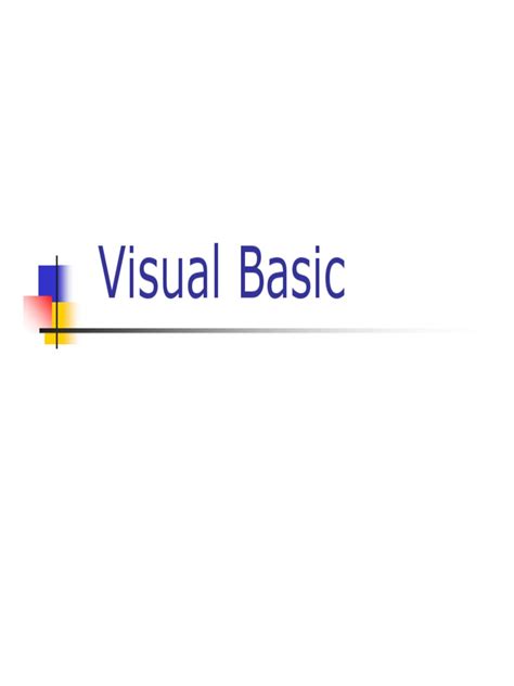 Image result for Visual Basic Language PDF