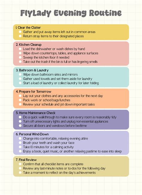Image result for FlyLady Printable Checklists
