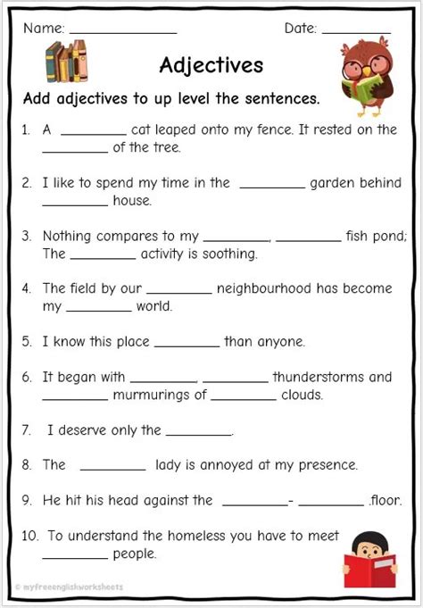 Image result for Adjectives Examples for 6th Class