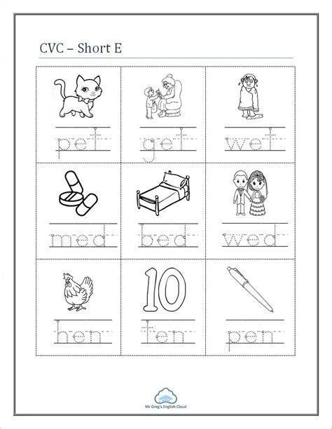 Image result for Short E CVC Pattern Lesson Plan