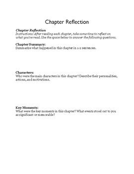 Image result for Example of Reflection Every Chapter