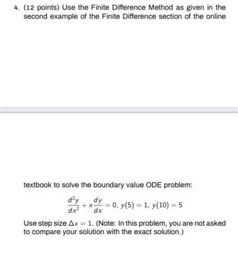 Image result for Finite Difference Method Example Problem