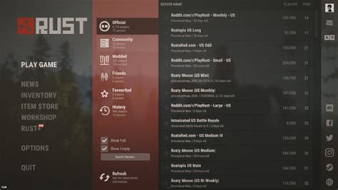 Image result for Different Types of Rust Servers