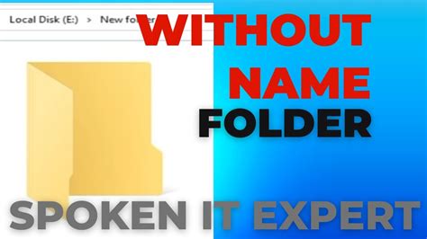 Image result for How to Create Folder without Name