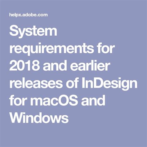 Image result for Adobe InDesign System Requirements