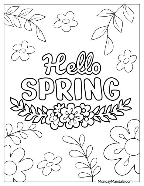 Image result for Simple Spring Coloring Sheets
