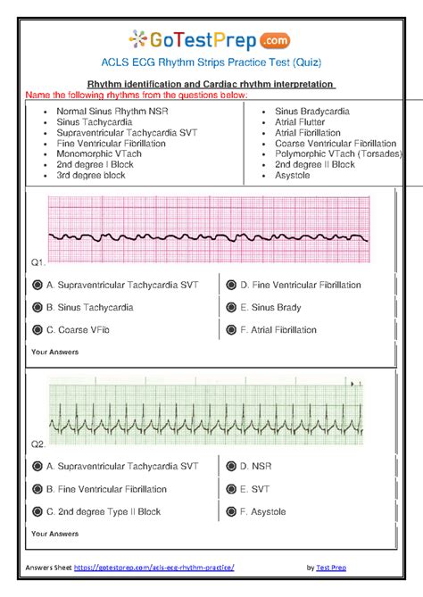 Image result for ACLS Rhythm Test