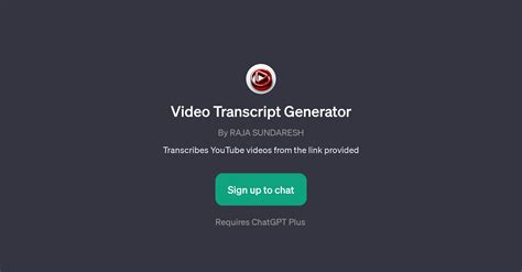 Image result for Video Transcript Generator