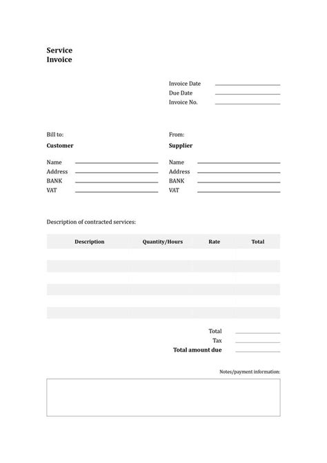 Image result for Contract for Service Invoice