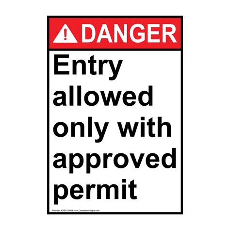 Image result for Entry by Permit Only Sign