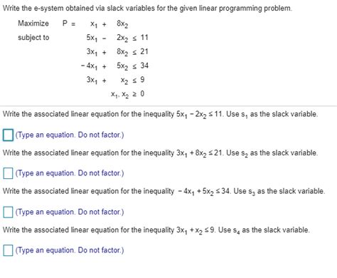 Image result for Slack Variable in Linear Programming