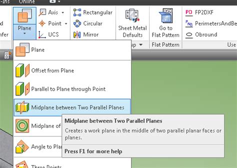 Image result for Midplane Autodesk Inventor